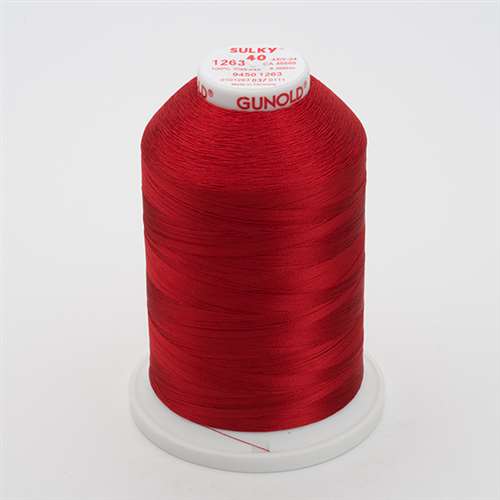 Sulky 40 wt 5500 Yard Rayon Thread - 940-1263 - 40wt Red Jubilee ...