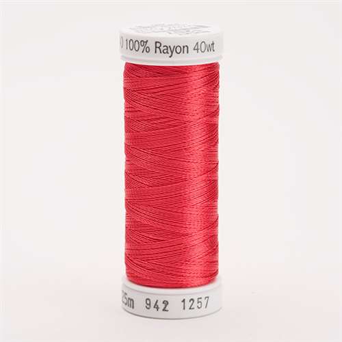 Sulky 40 wt 250 Yard Rayon Thread - 942-1257 - Deep Coral – Carolina ...