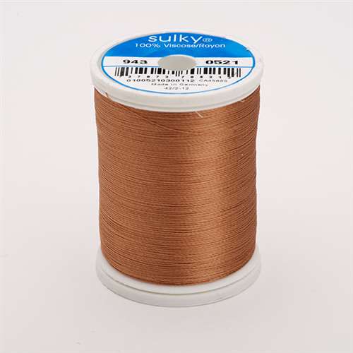 Sulky 40 wt 850 Yard Rayon Thread - 943-0521 - Nutmeg – Carolina Thread ...
