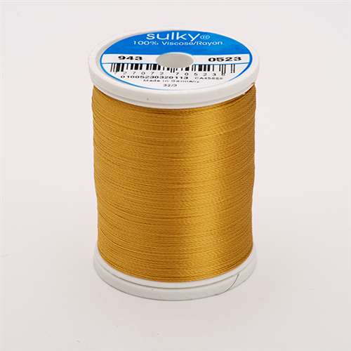 Sulky 40 wt 850 Yard Rayon Thread - 943-0523 - Autumn Gold – Carolina ...