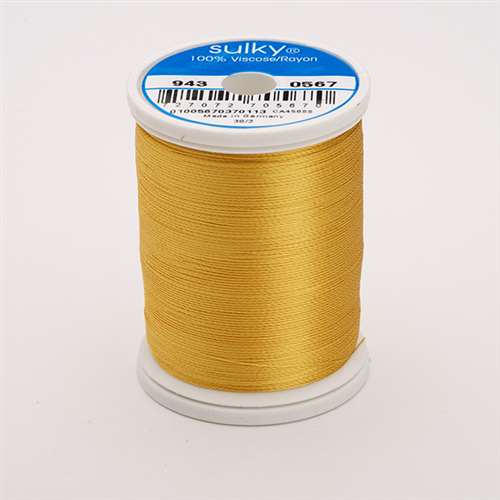 Sulky 40 wt 850 Yard Rayon Thread - 943-0567 - Butterfly Gold ...