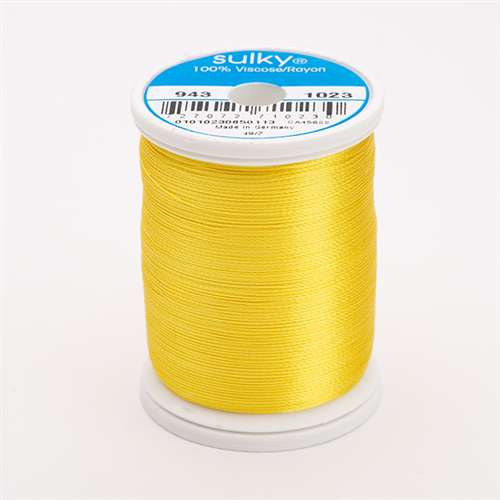 Sulky 40 wt 850 Yard Rayon Thread - 943-1023 - Yellow – Carolina Thread ...