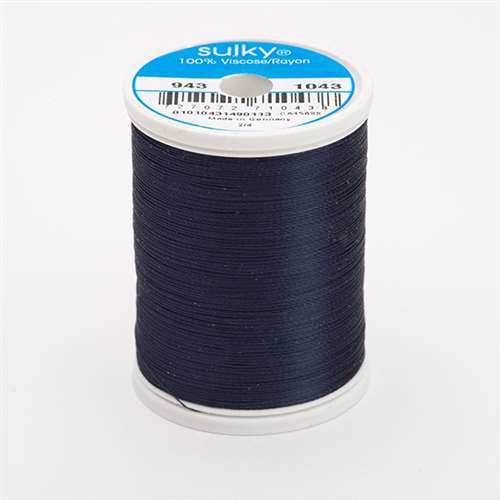 Sulky 40 wt 850 Yard Rayon Thread - 943-1043 - Dk Navy – Carolina ...