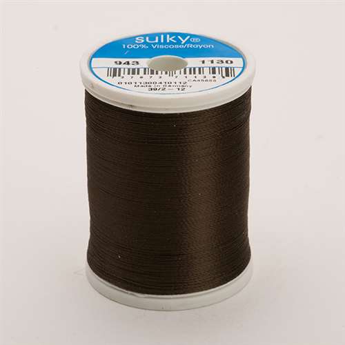 Sulky 40 wt 850 Yard Rayon Thread - 943-1130 - Dark Brown – Carolina ...