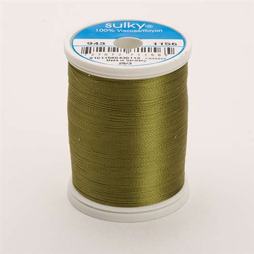 Sulky 40 wt 850 Yard Rayon Thread - 943-1156 - Lt Army Green – Carolina ...