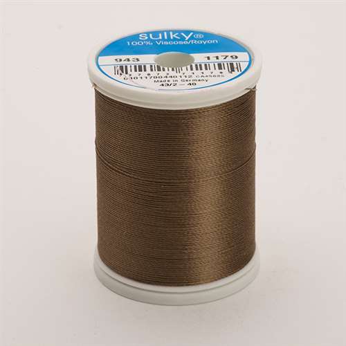 Sulky 40 wt 850 Yard Rayon Thread - 943-1179 - Dark Taupe – Carolina ...