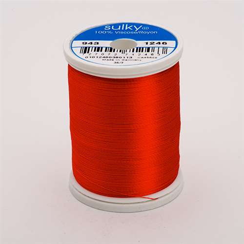 Sulky 40 wt 850 Yard Rayon Thread - 943-1246 - Orange Flame – Carolina ...