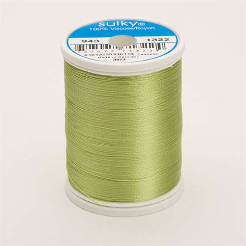 Sulky 40 wt 850 Yard Rayon Thread - 943-1322 - Chartreuse – Carolina ...