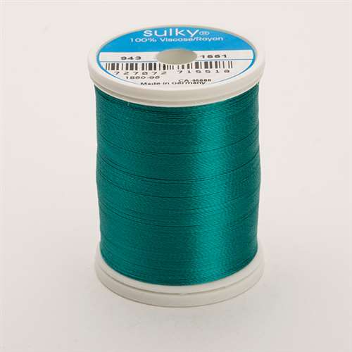 Sulky 40 wt 850 Yard Rayon Thread - 943-1551 - Ocean Aqua – Carolina ...