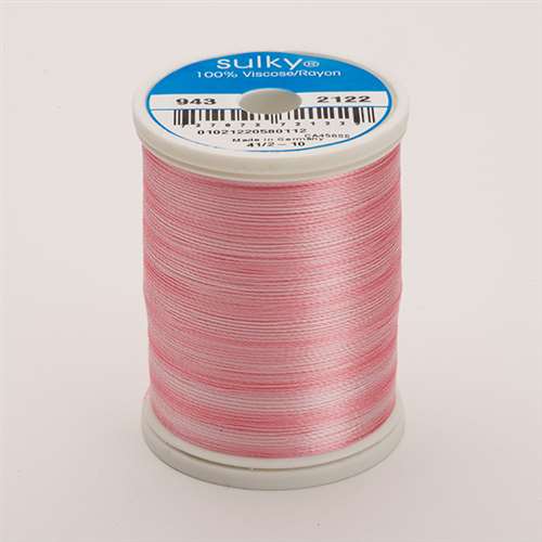 Sulky 40 wt 850 Yard Rayon Thread - 943-2122 - Baby Pink Var – Carolina ...